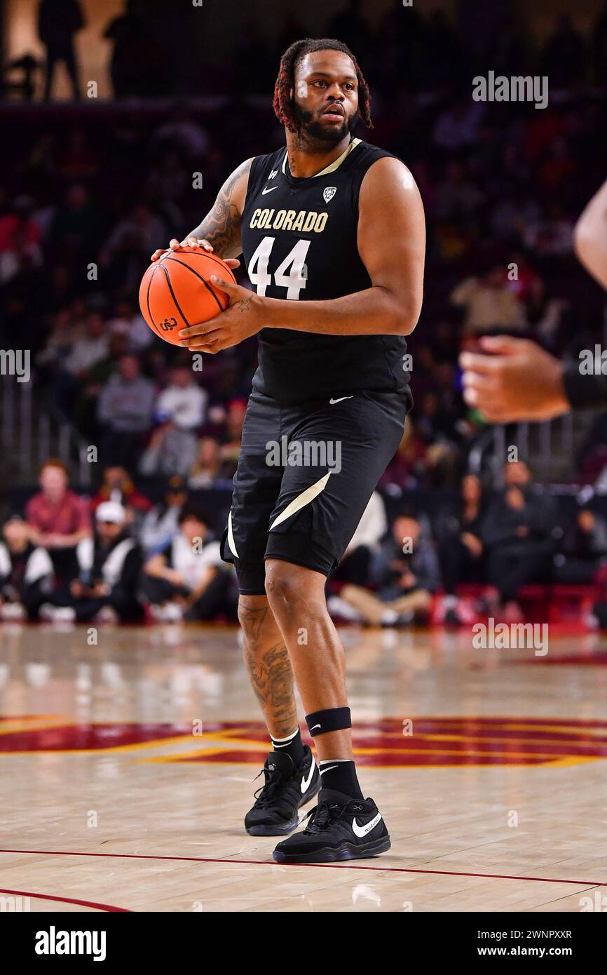 LOS ANGELES, CA - FEBRUARY 17: Colorado Buffaloes center Eddie Lampkin ...