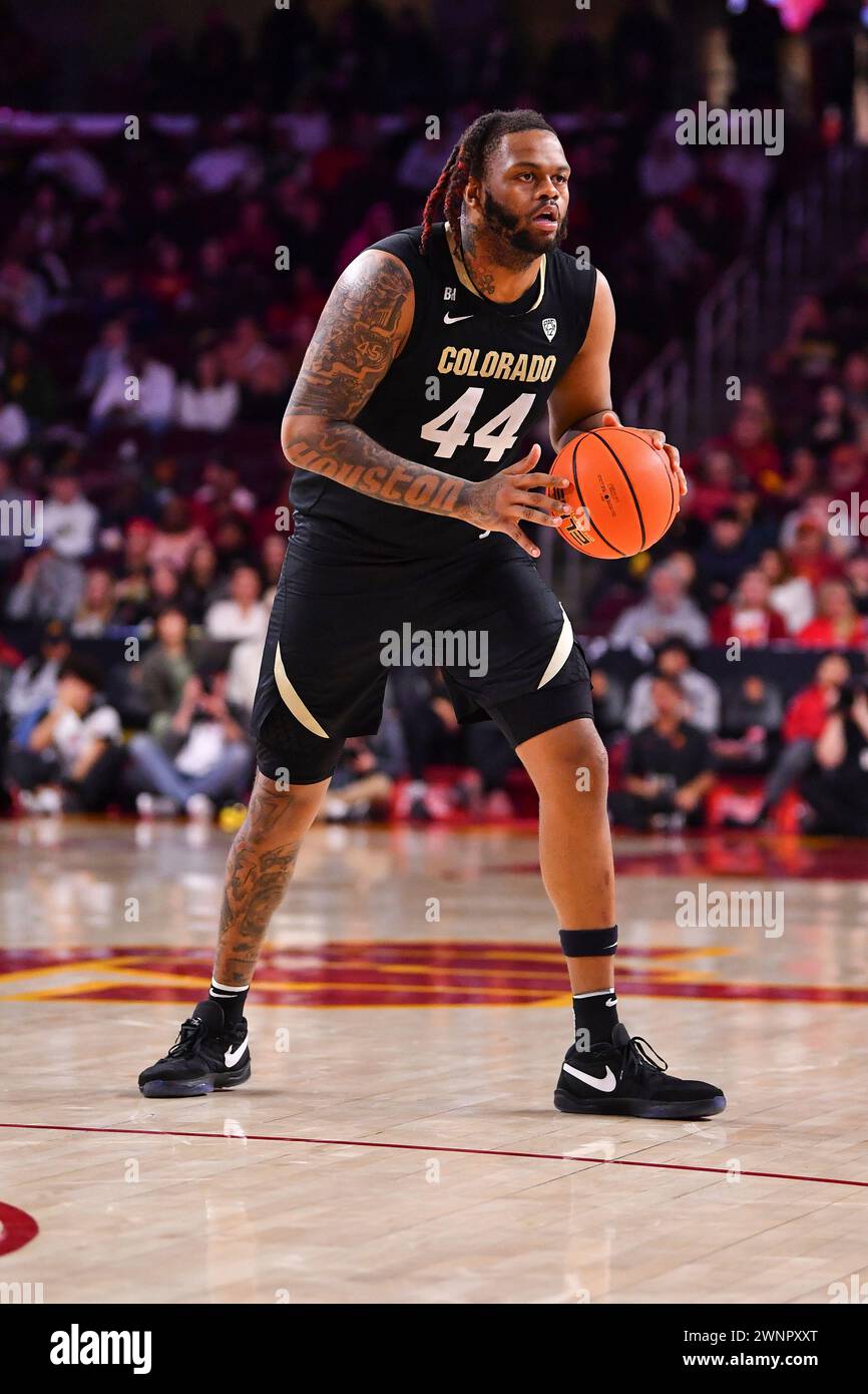 LOS ANGELES, CA - FEBRUARY 17: Colorado Buffaloes center Eddie Lampkin ...