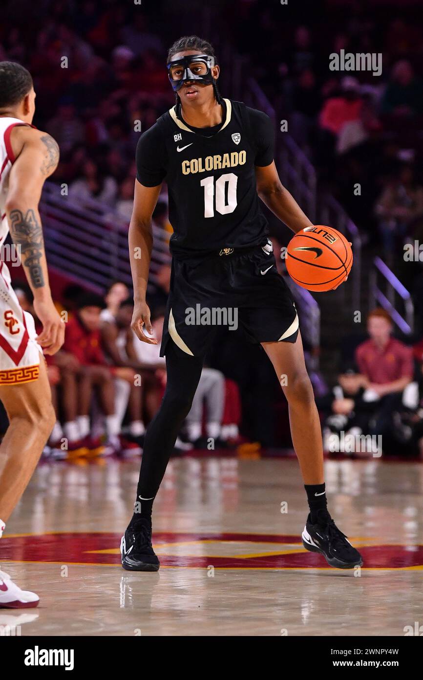 LOS ANGELES, CA - FEBRUARY 17: Colorado Buffaloes forward Cody Williams ...