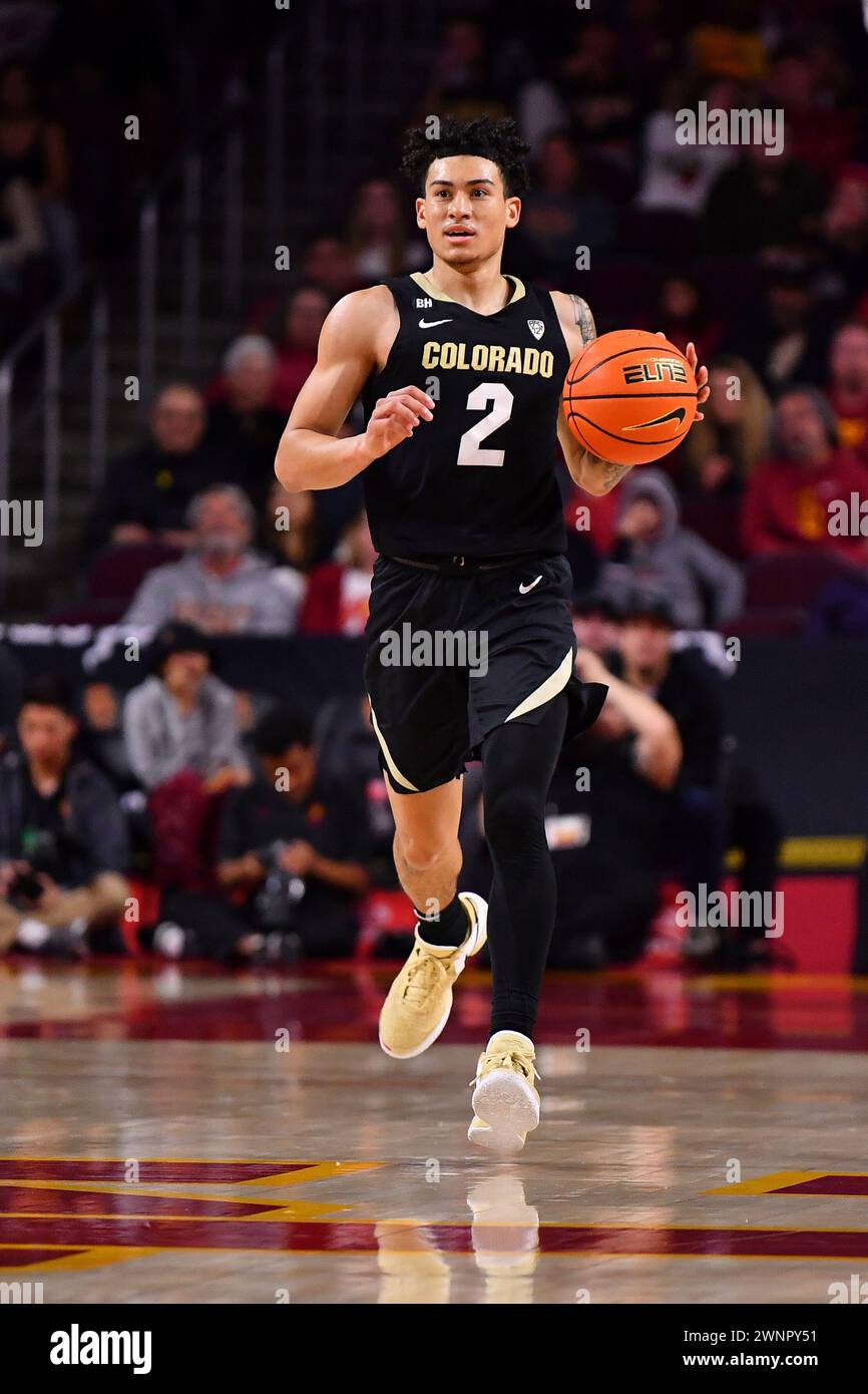 LOS ANGELES, CA - FEBRUARY 17: Colorado Buffaloes guard KJ Simpson (2 ...