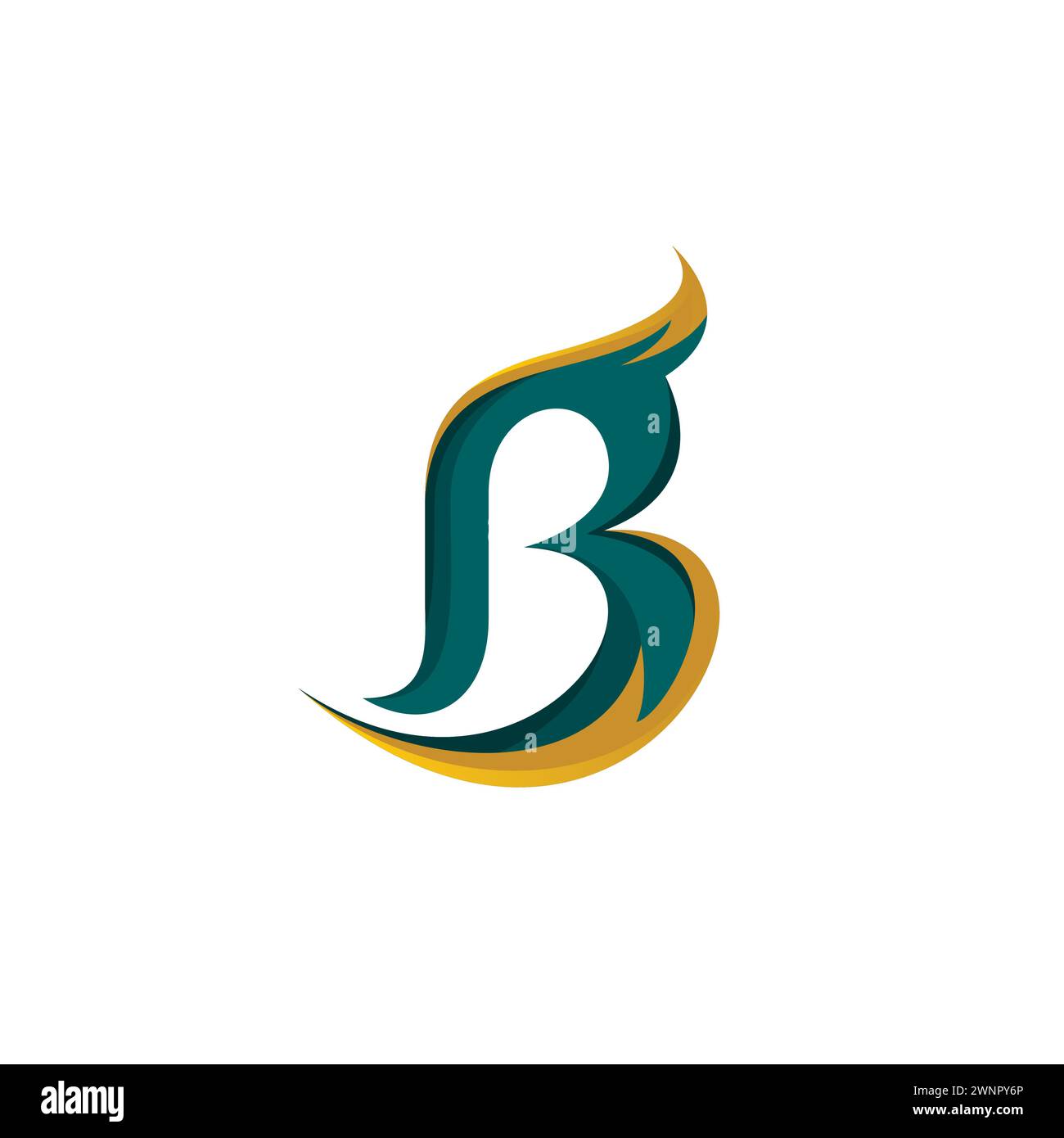 B Abstract Logo. Letter B Initial Logo Design Stock Vector Image & Art ...