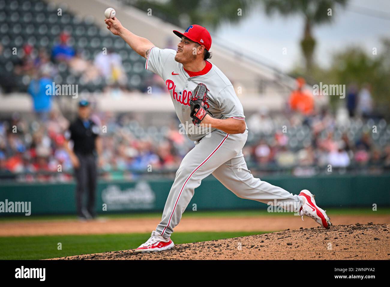 Philadelphia Phillies relief pitcher Luis Ortiz (56) throws against the ...