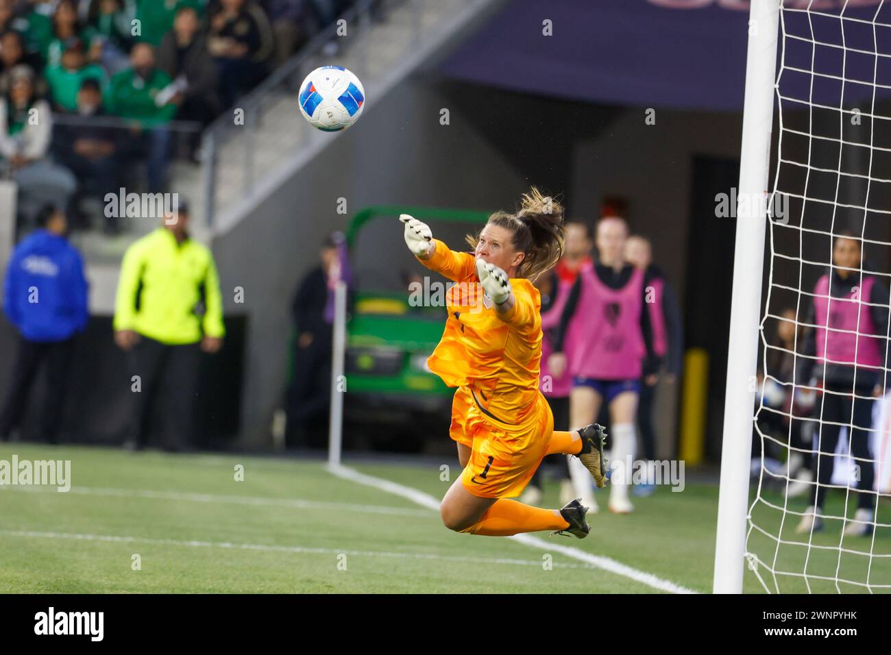 Los Angeles, California, USA. 3rd Mar, 2024. United States goalkeeper ...