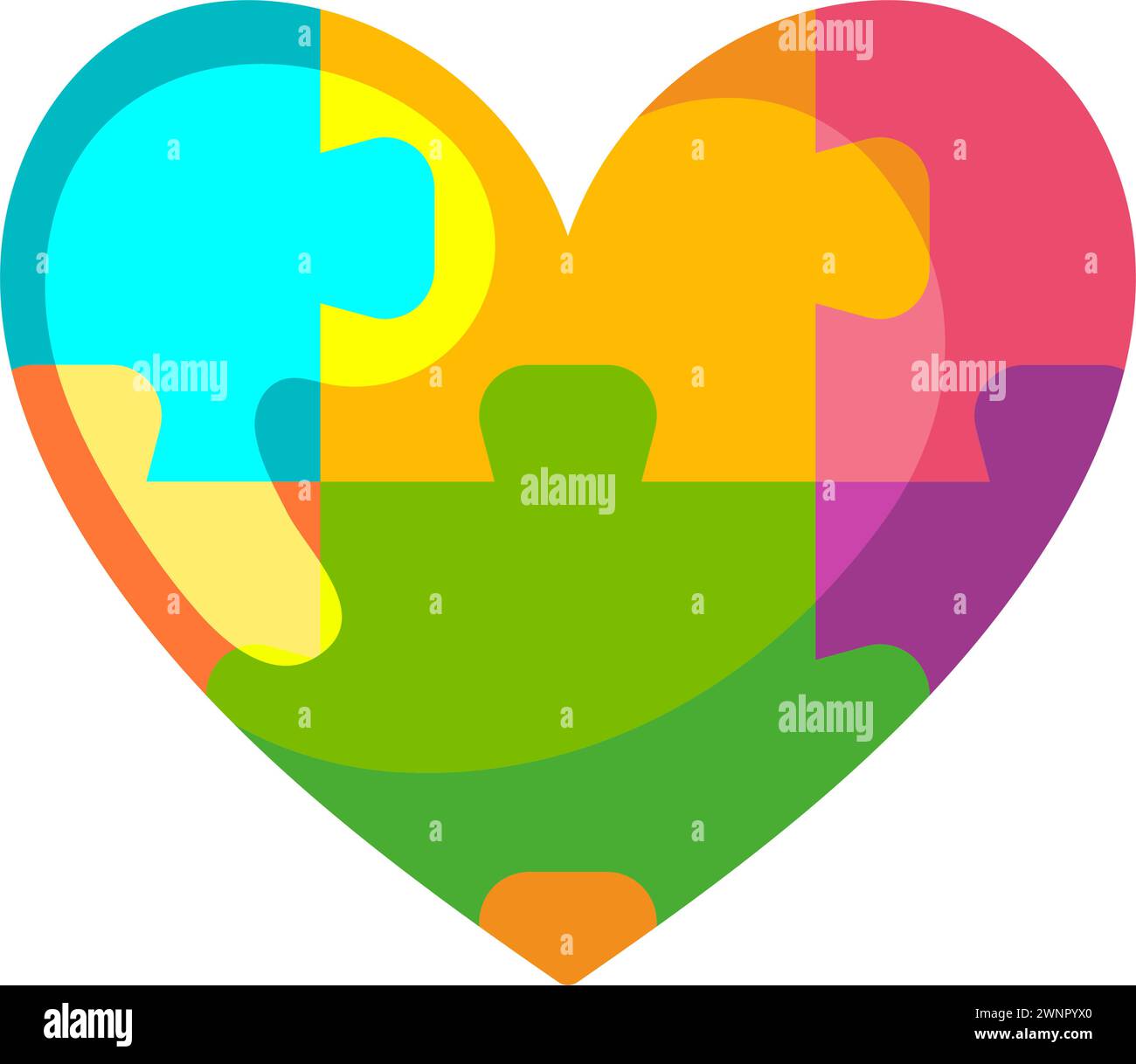 autism puzzle heart Stock Vector Image & Art - Alamy