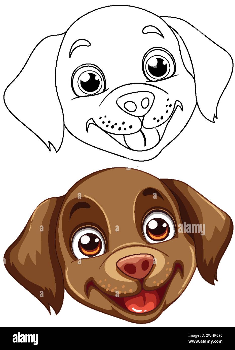 Illustrated dogs Cut Out Stock Images & Pictures - Alamy