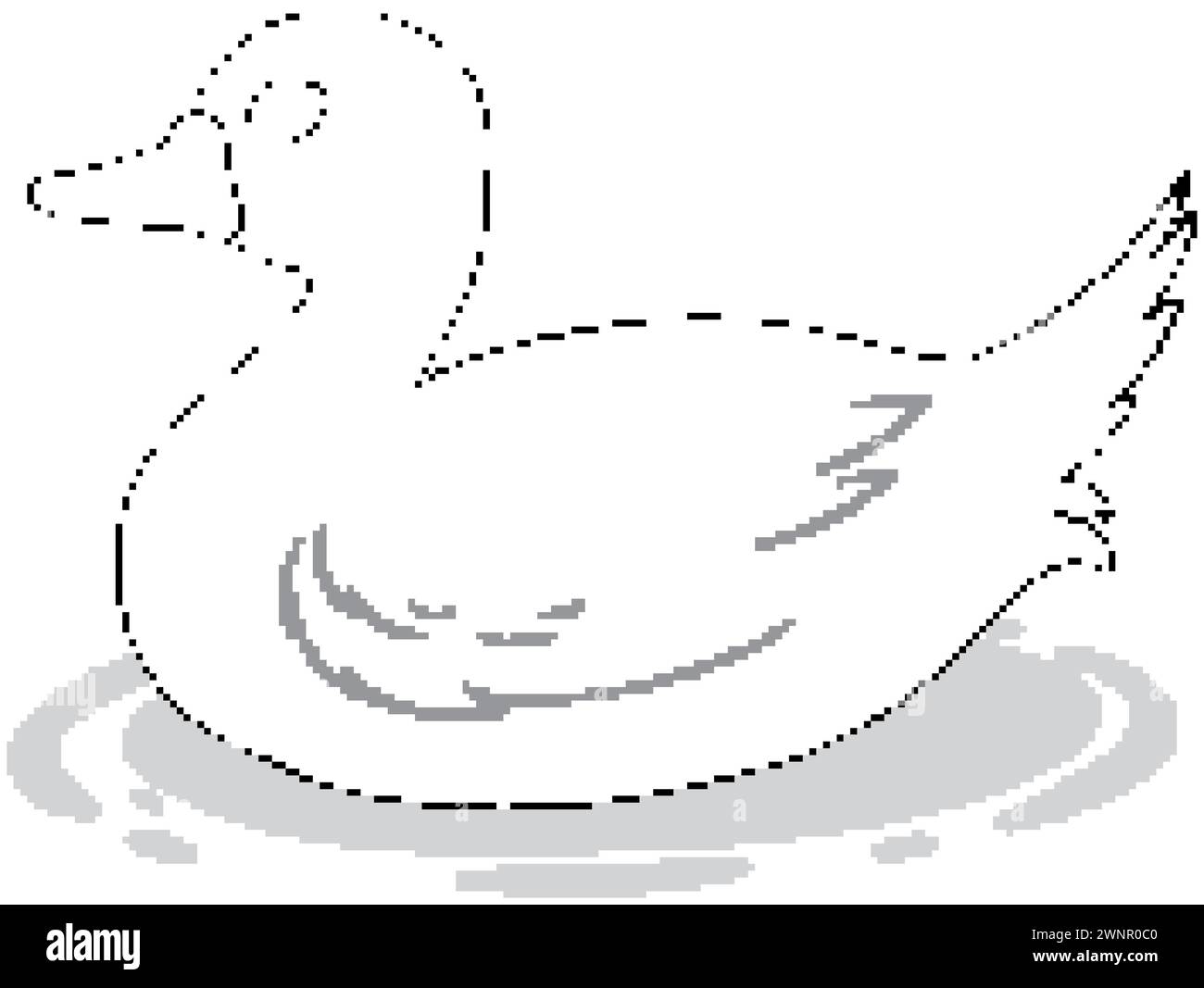Simple vector illustration of a duck floating Stock Vector Image & Art ...