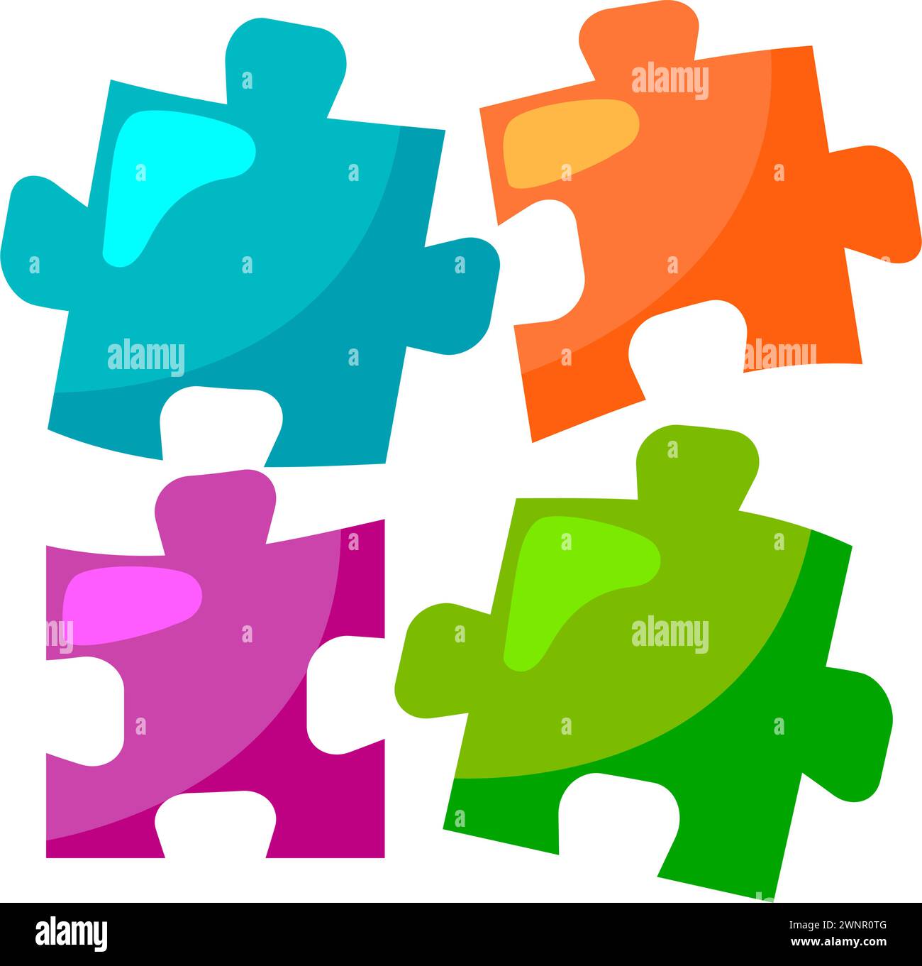 autism puzzle pieces Stock Vector Image & Art - Alamy
