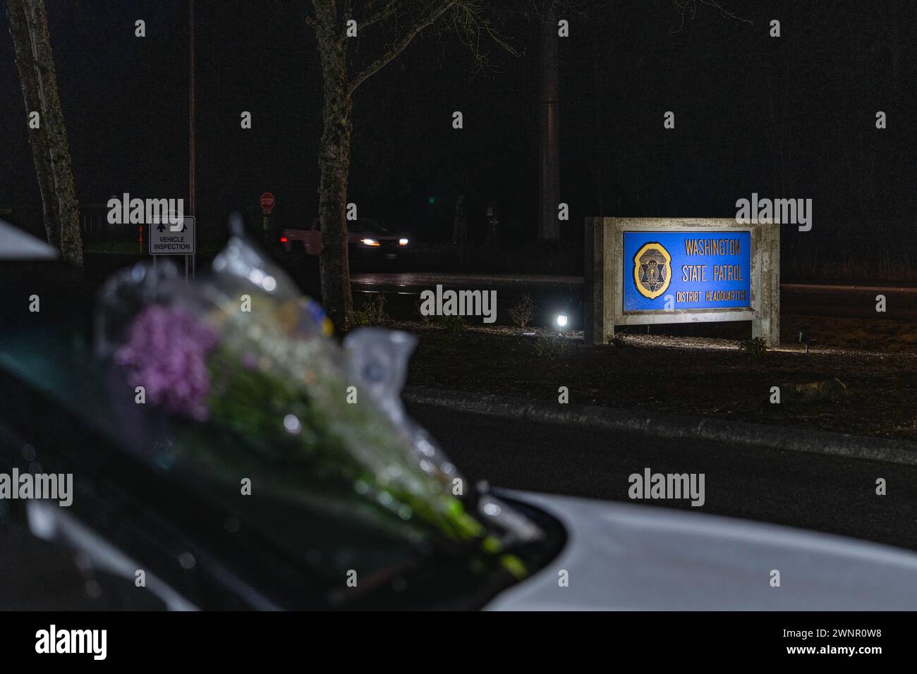 Flowers adorn the memorial for Trooper Christopher Gadd at the ...