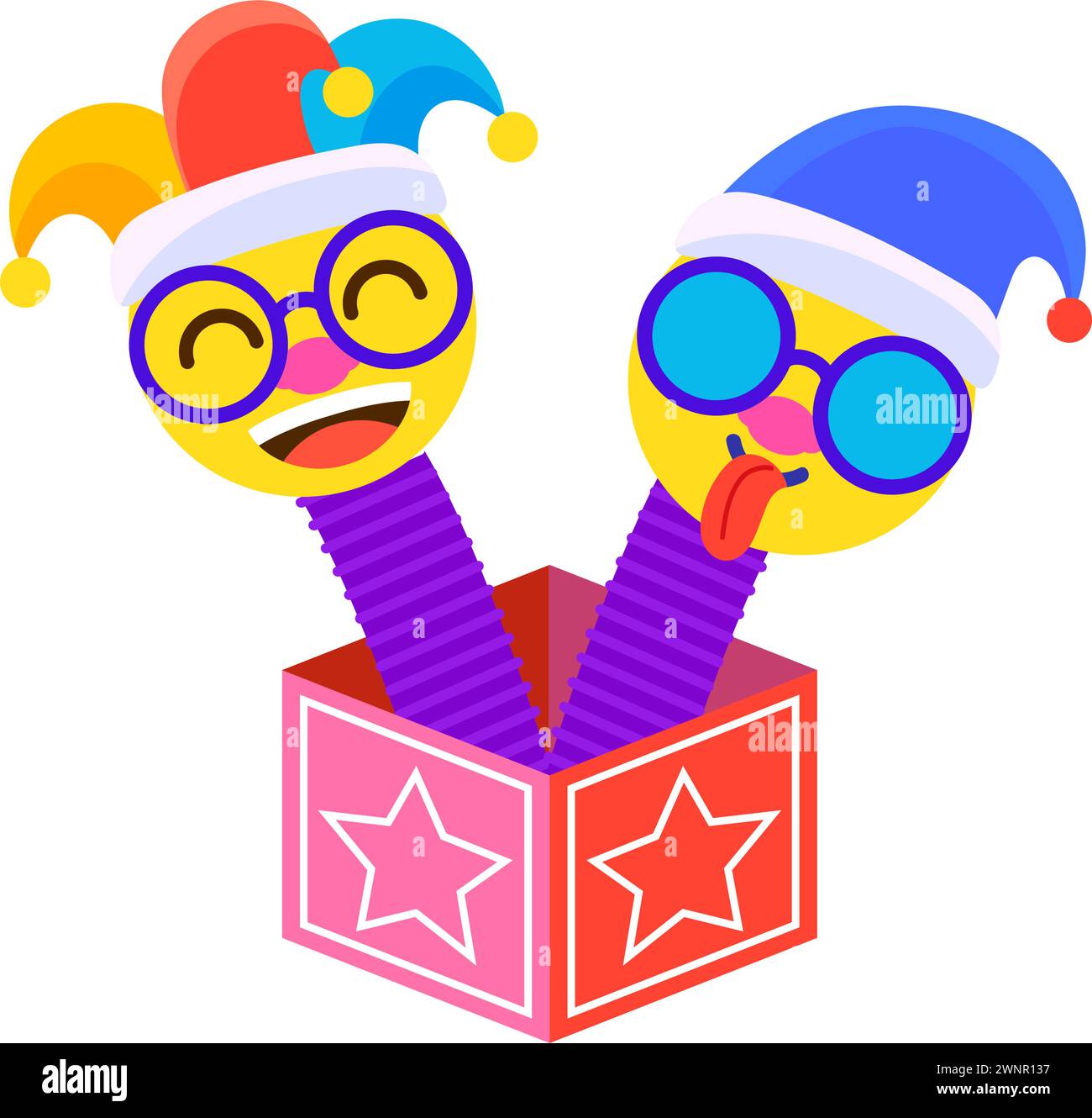 fools day jester box Stock Vector Image & Art - Alamy