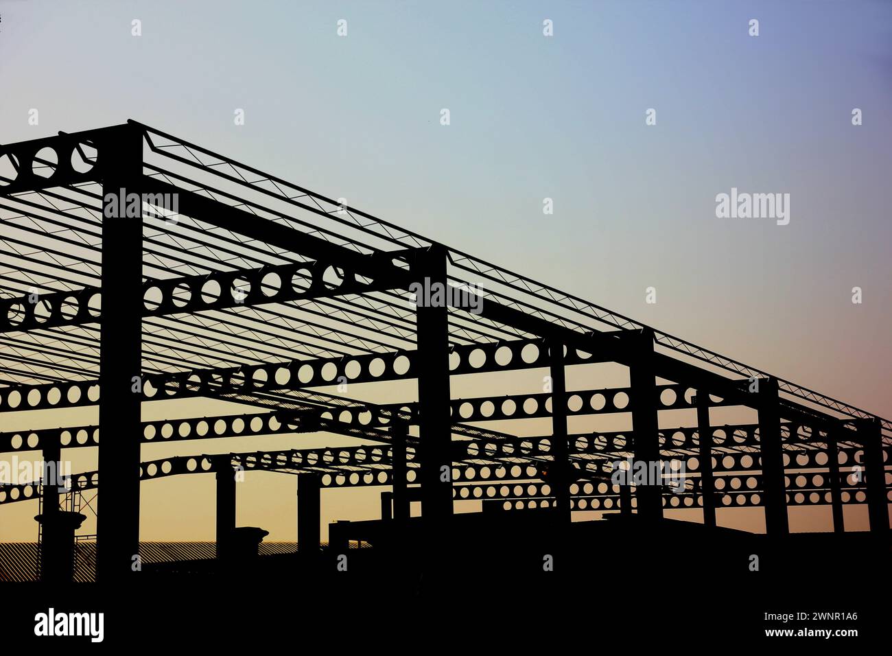 exterior steel structure geometric shape abstract pattern warehouse ...