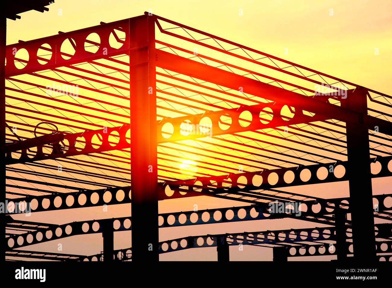 steel structure design geometric shape abstract pattern warehouse ...