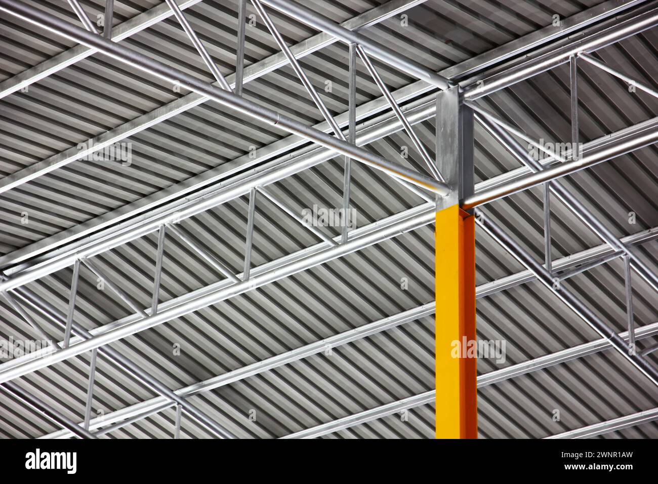 warehouse interior steel structure using geometric shape making ...