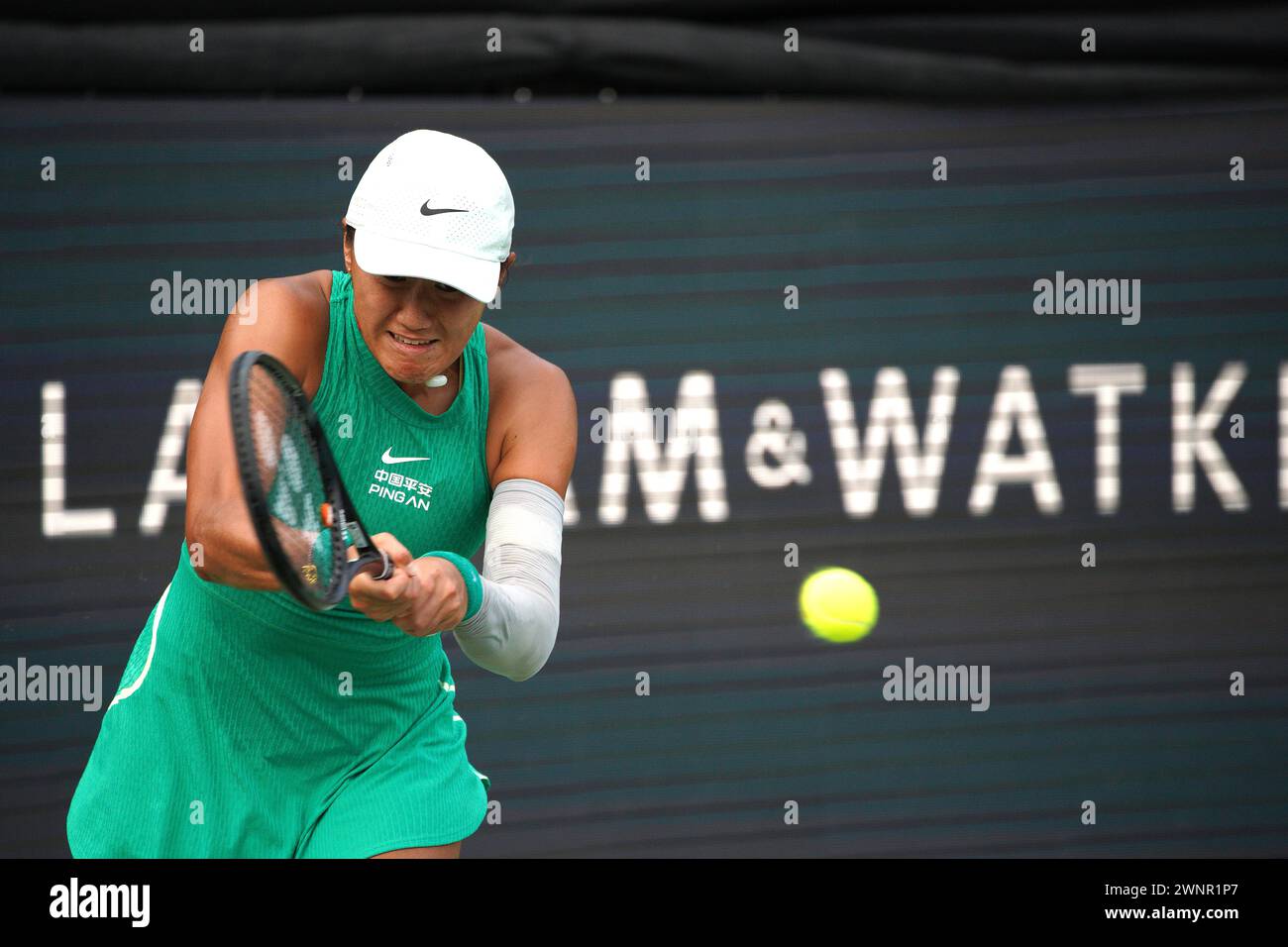 Austin, Texas, SPO. 3rd Mar, 2024. Xiyu Wang (China) competes against ...
