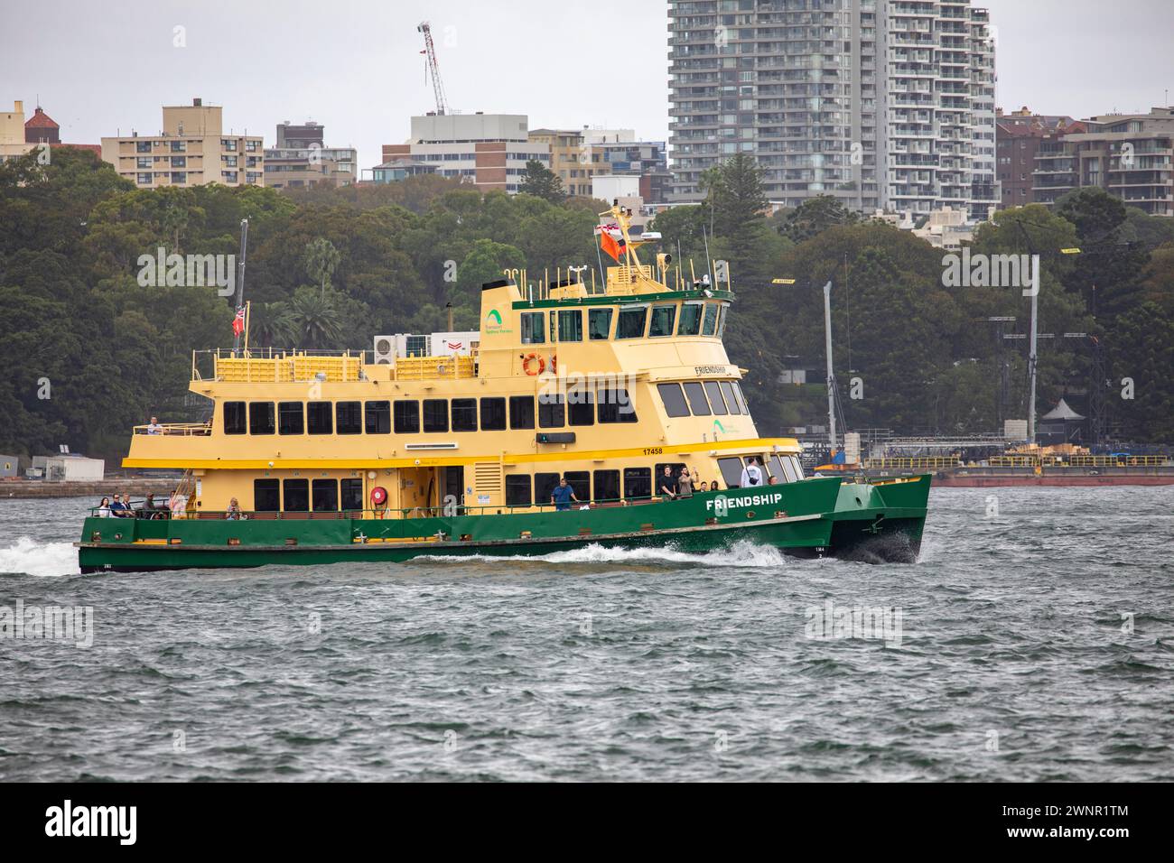 Sydney ferry the MV Friendship travels on Sydney harbour,NSW,Australia ...