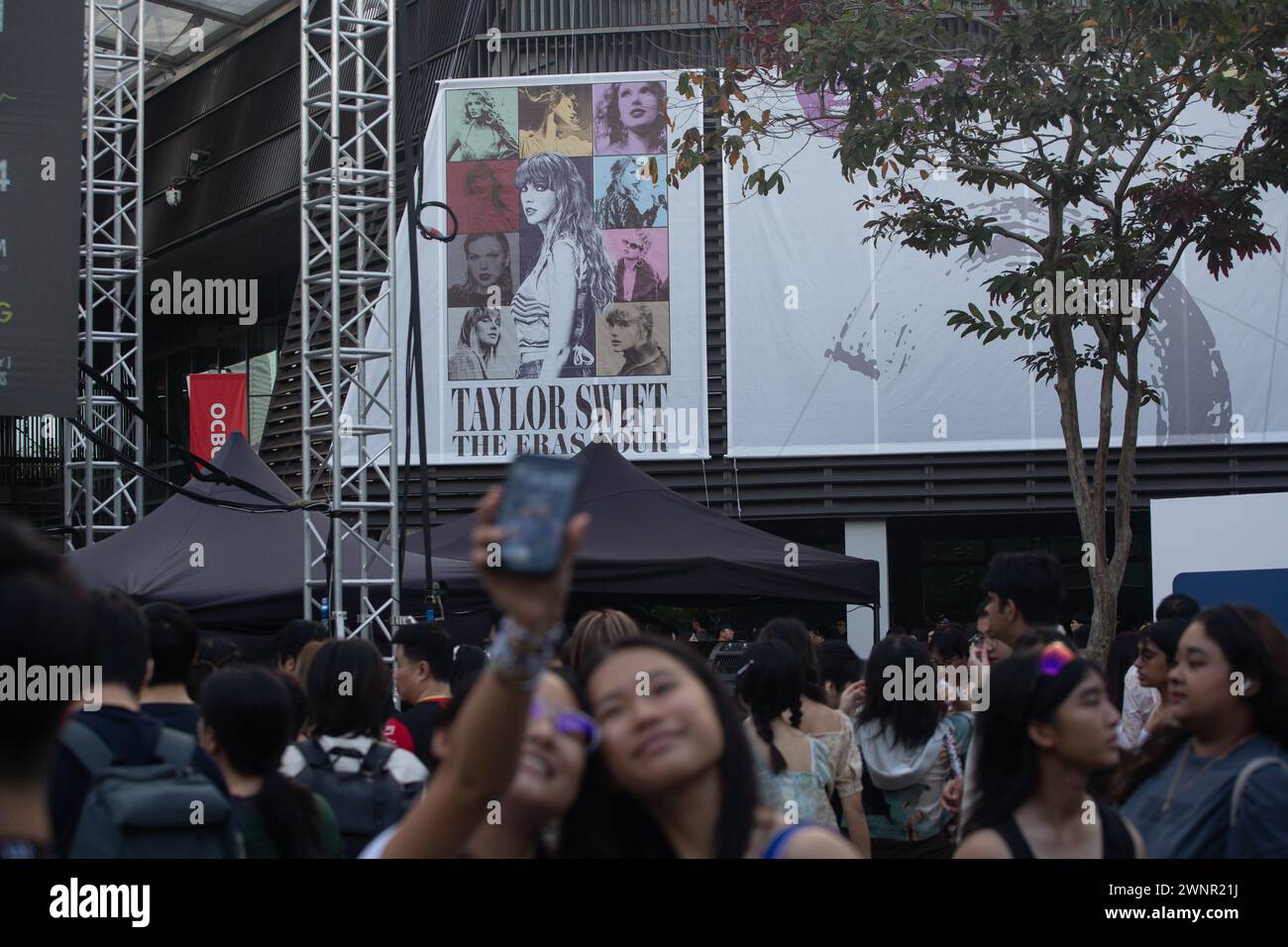 2 March 2024. Fans in the foreground taking self photo with Taylor ...