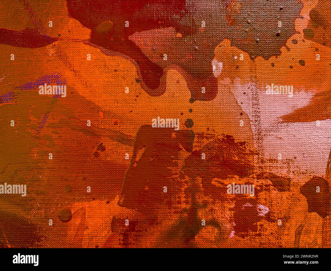 abstract red paint brush strokes on canvas. art background Stock Photo - Alamy