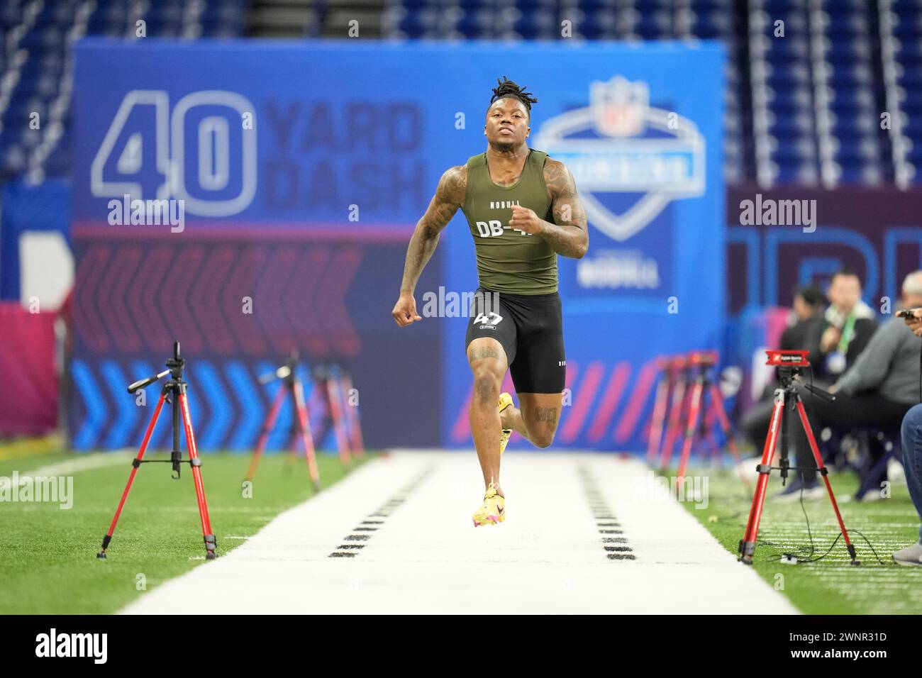 Georgia defensive back Javon Bullard runs the 40-yard dash at the NFL ...