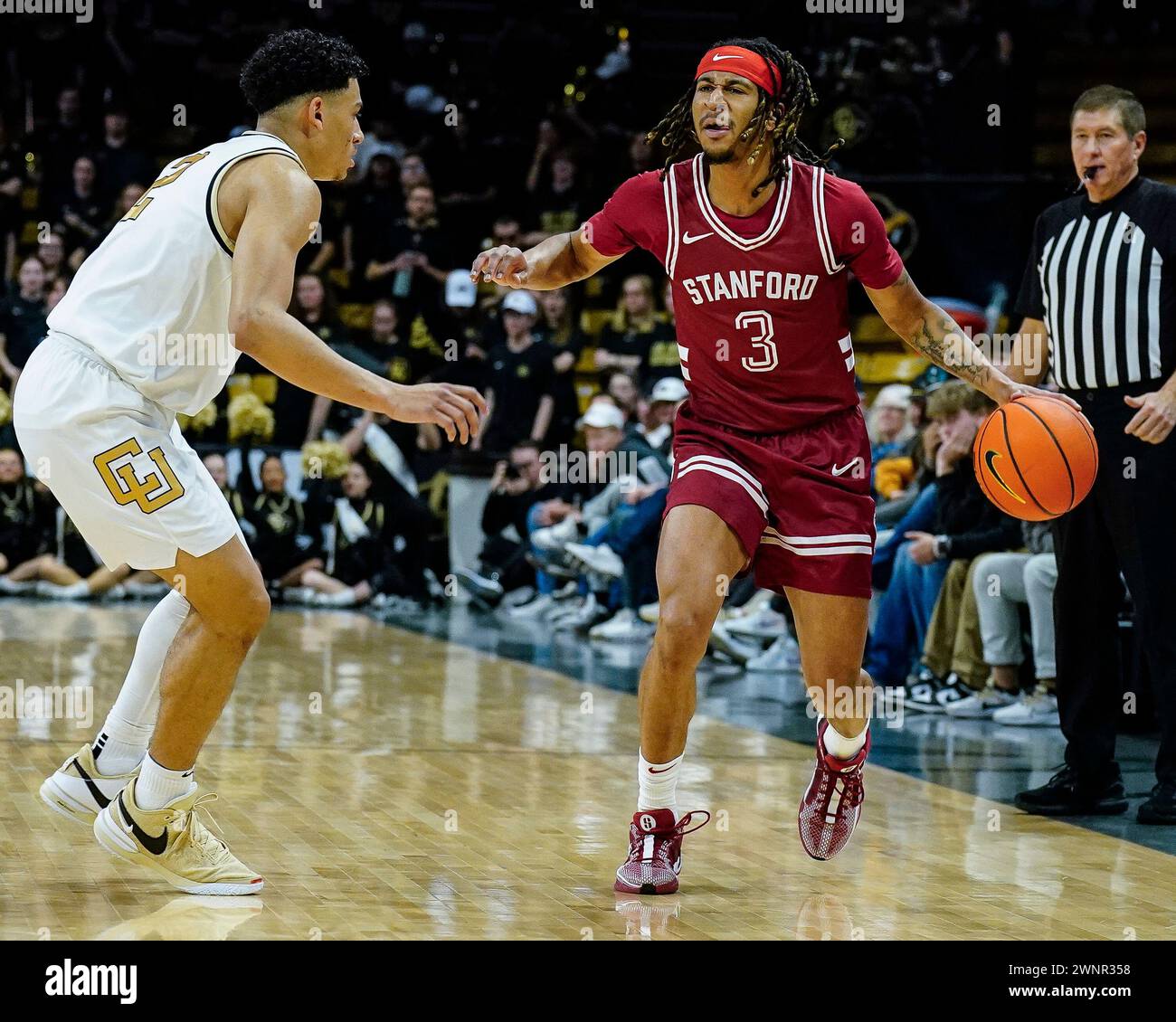 Boulder, CO, USA. 3rd Mar, 2024. Stanford Cardinal guard Kanaan Carlyle ...