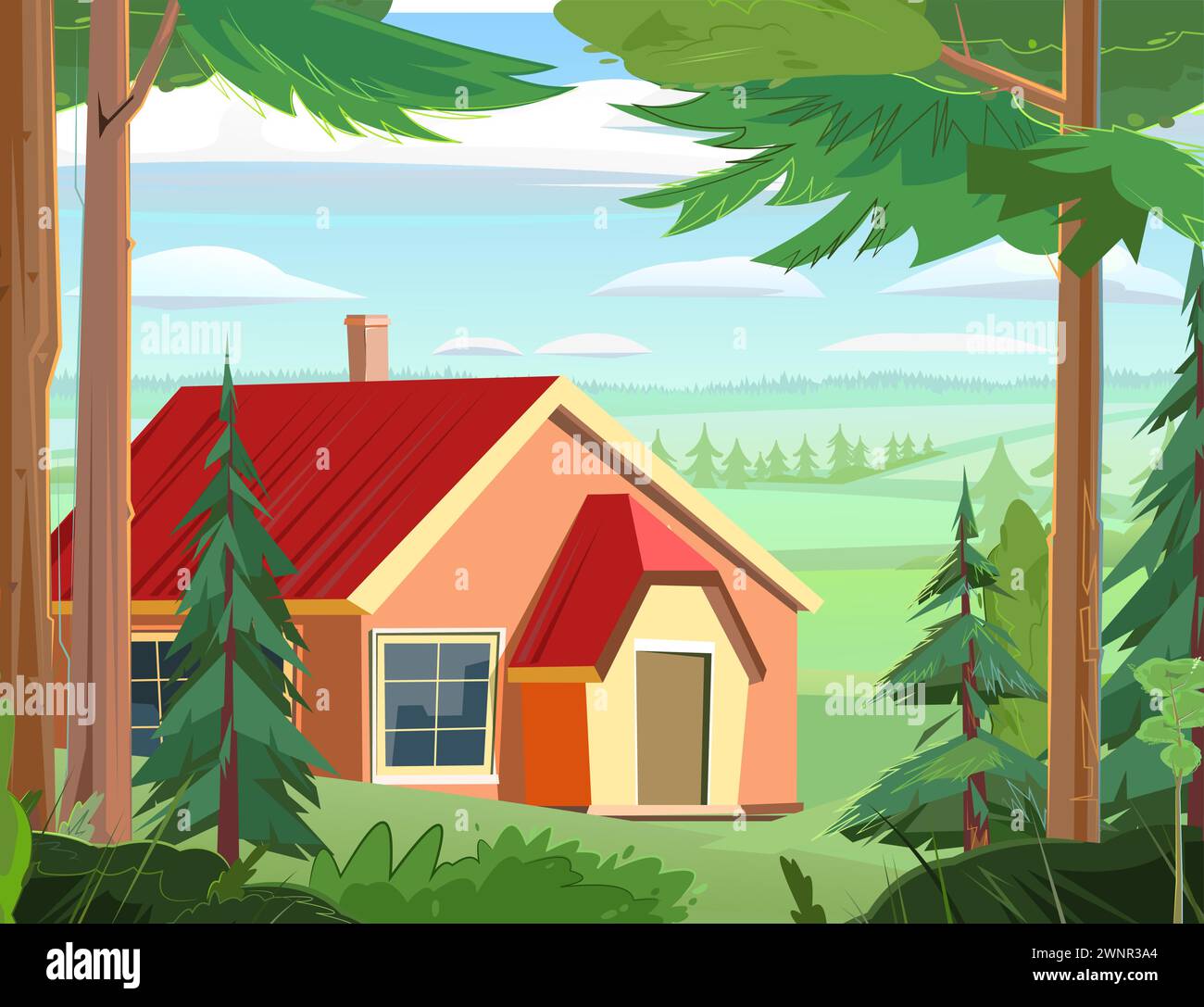 Funny cartoon house hi-res stock photography and images - Alamy