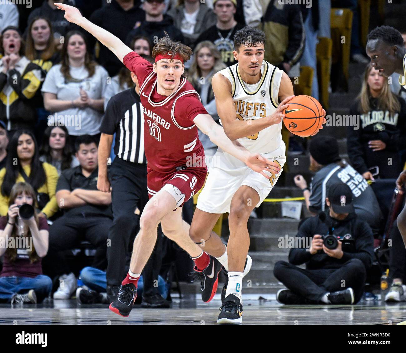 Boulder, CO, USA. 3rd Mar, 2024. Stanford Cardinal forward Max Murrell ...