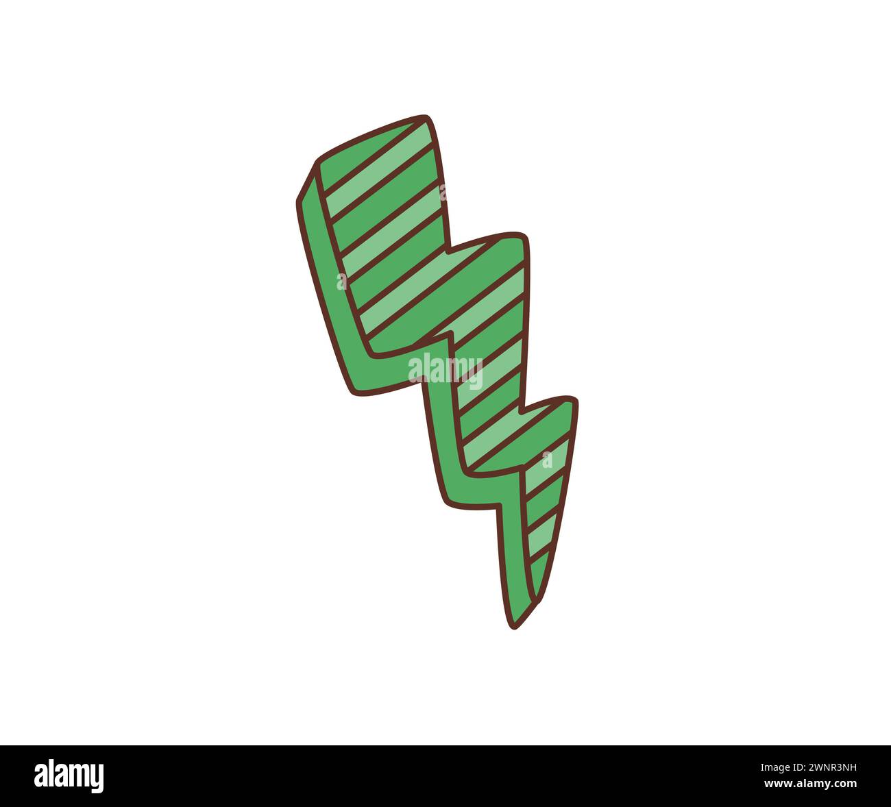 Cartoon retro groovy hippie thunderbolt lightning, saint patrick day ...