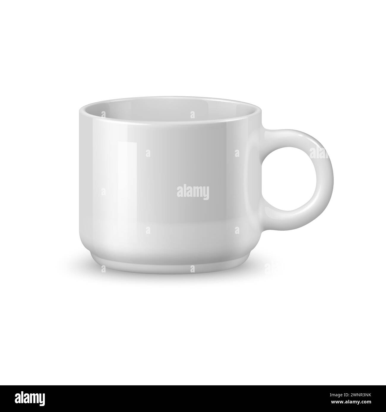 Cylindrical porcelain cup Cut Out Stock Images & Pictures - Alamy