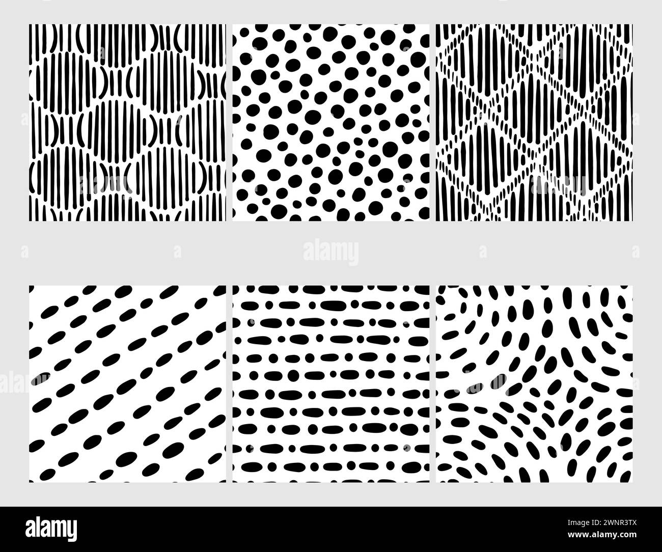 Small dash patterns set. Seamless minimal dash pattern, small elements ...