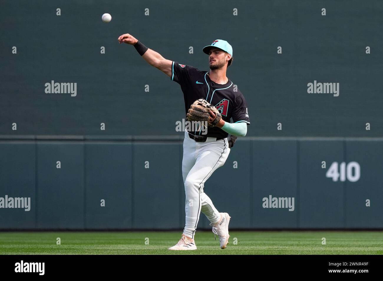 Arizona Diamondbacks' Blaze Alexander warms up prior to a spring ...