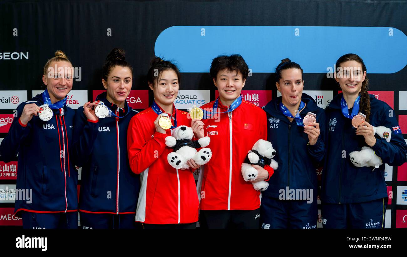 Montreal Canada 3rd Mar 2024 Silver Medalist Kassidy Cooksarah Bacon Of The United States