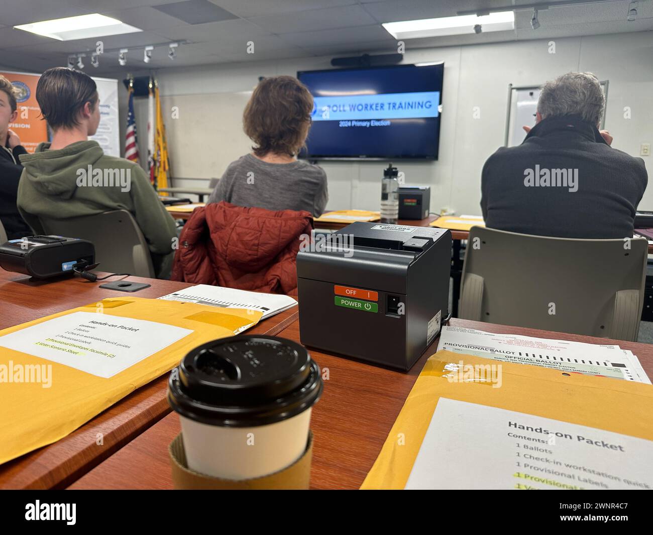 Santa Barbara, California, U.S.A. 2nd Mar, 2024. Election Poll Worker ...