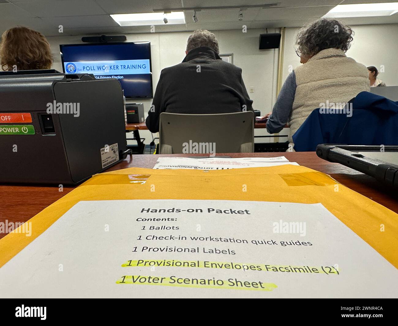 Santa Barbara, California, U.S.A. 2nd Mar, 2024. Election Poll Worker ...
