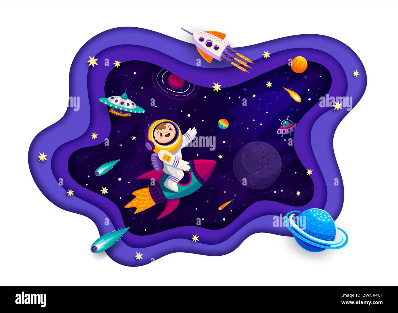 Galactic travel Stock Vector Images - Alamy