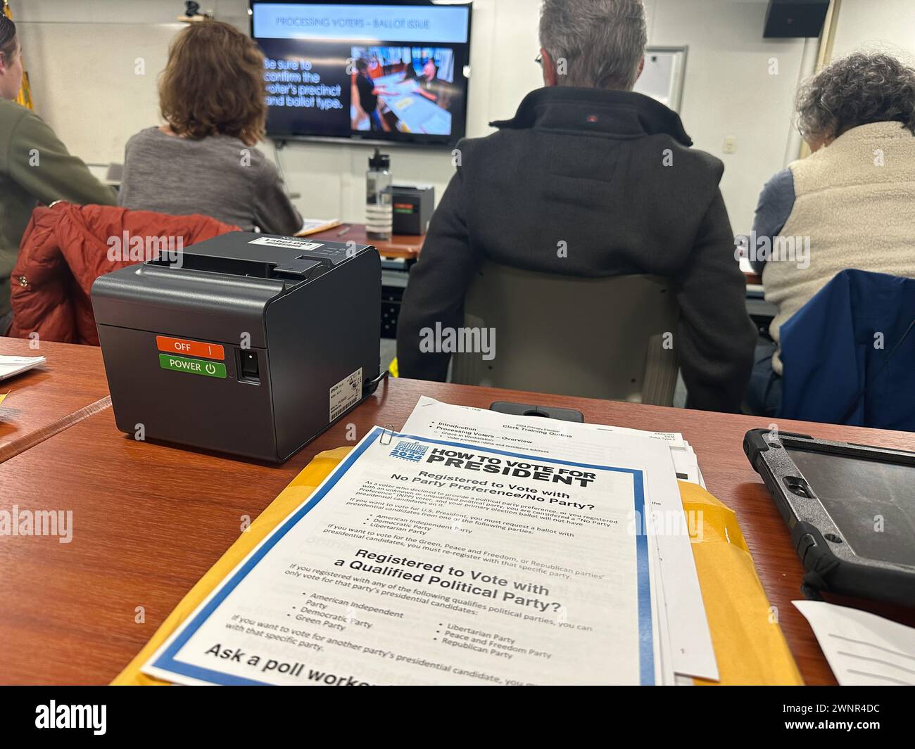 Santa Barbara, California, U.S.A. 2nd Mar, 2024. Election Poll Worker ...