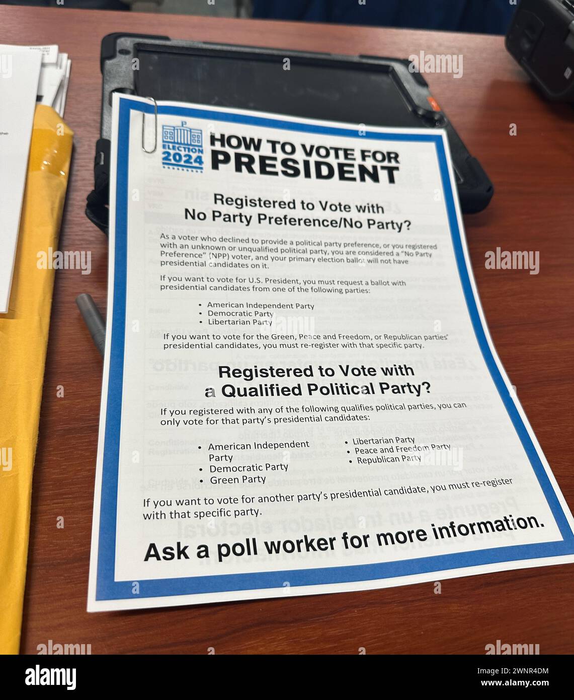 Santa Barbara, California, U.S.A. 2nd Mar, 2024. How to Vote For ...