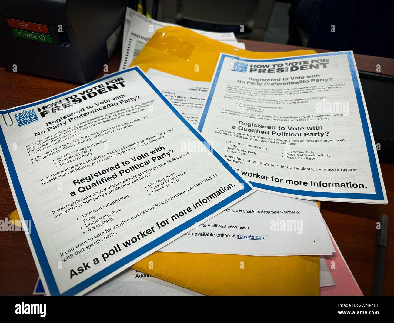 Santa Barbara, California, U.S.A. 2nd Mar, 2024. Election Poll Worker ...