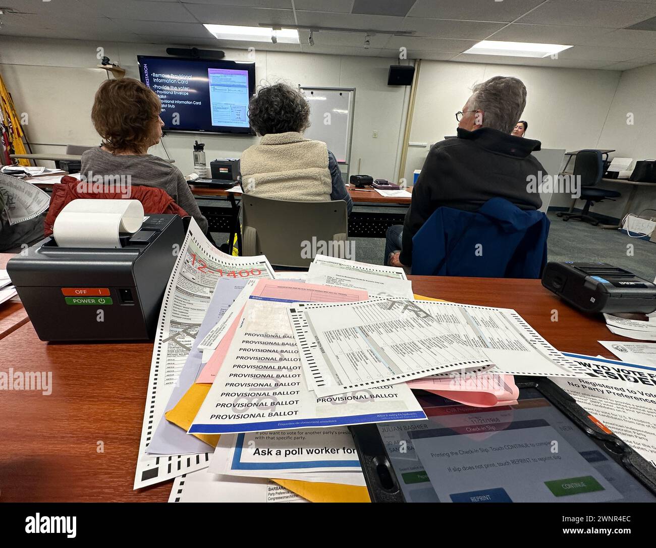 Santa Barbara, California, U.S.A. 2nd Mar, 2024. Election Poll Worker ...