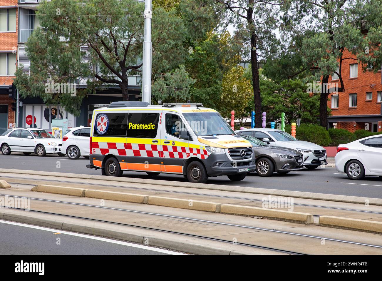 New South Wales health ambulance patient transfer paramedic vehicle on ...