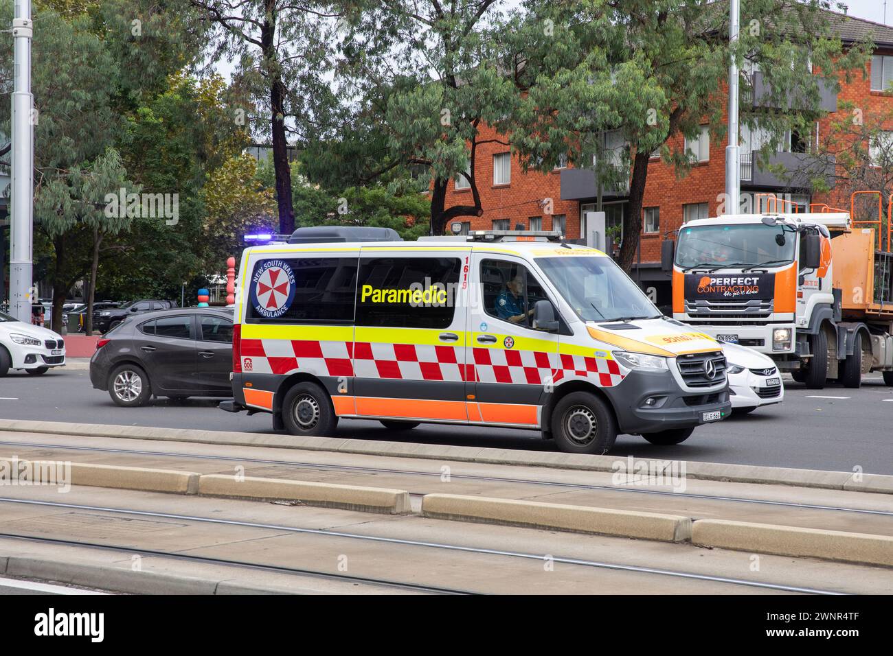 New South Wales health ambulance patient transfer paramedic vehicle on ...
