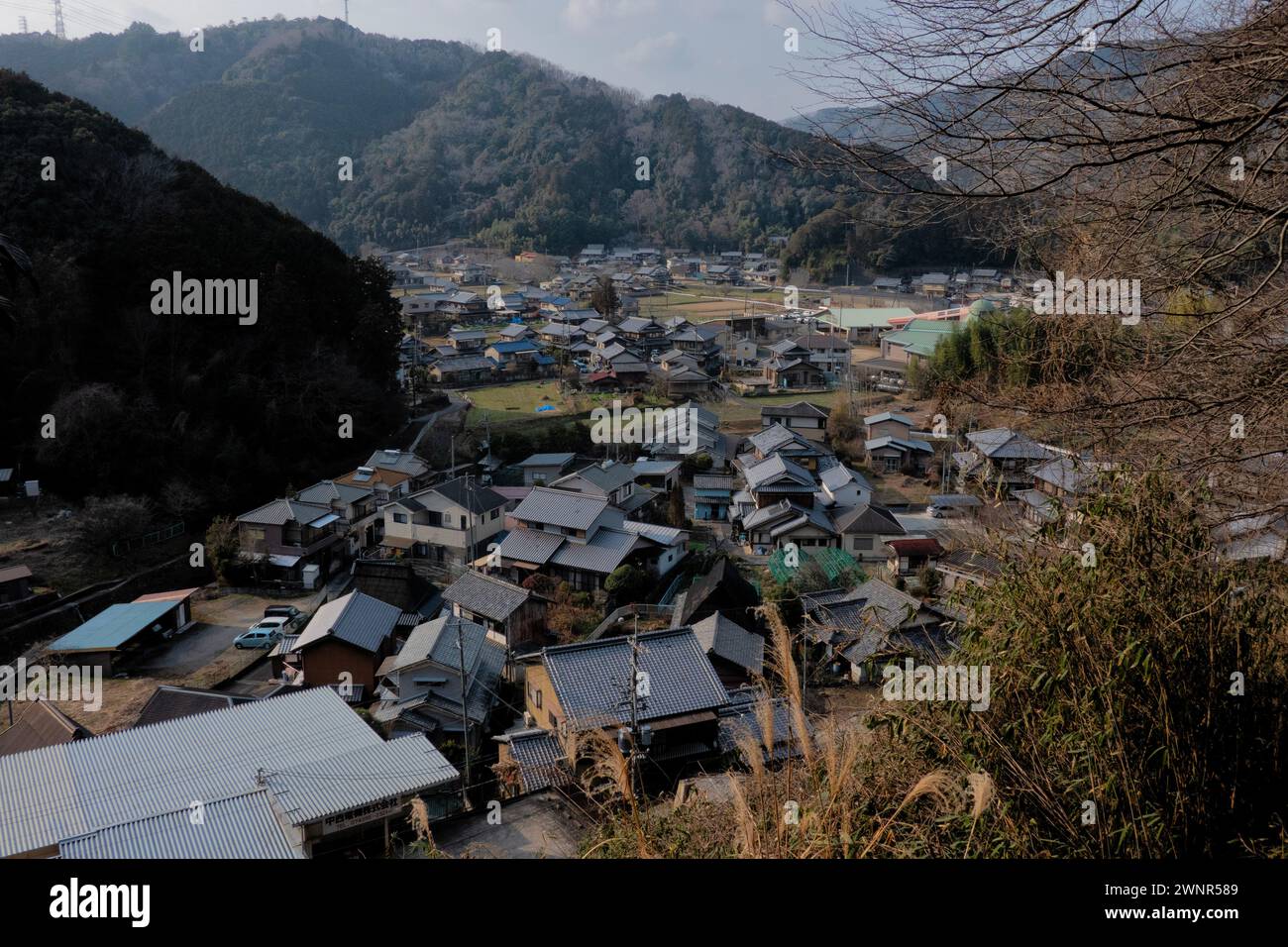 View of Kasagi village on the historical Yagyu Kaido trail, Kyoto ...