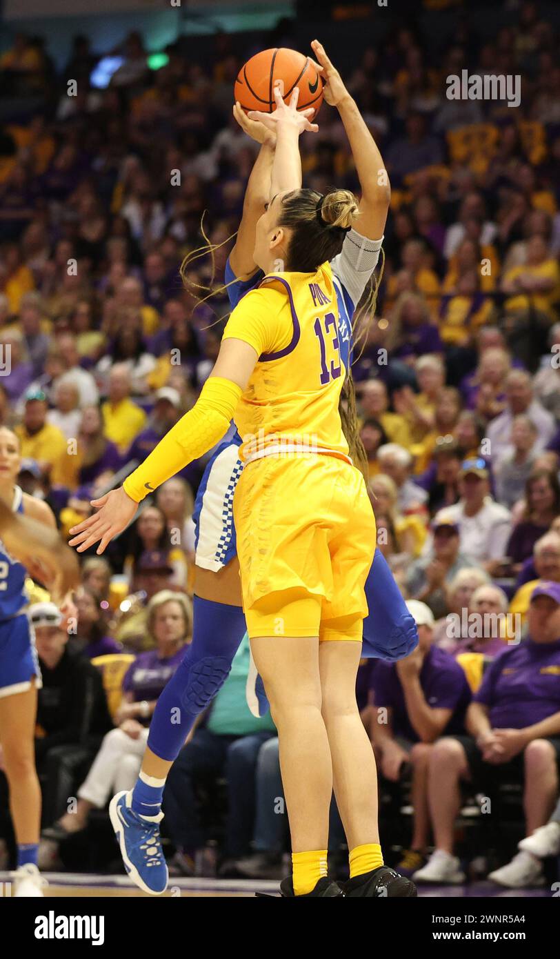 Baton Rouge, USA. 03rd Mar, 2024. Kentucky Wildcats guard Amiya Jenkins ...