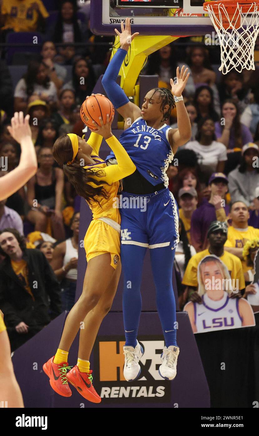 Baton Rouge, USA. 03rd Mar, 2024. LSU Lady Tigers guard Janae Kent (20 ...