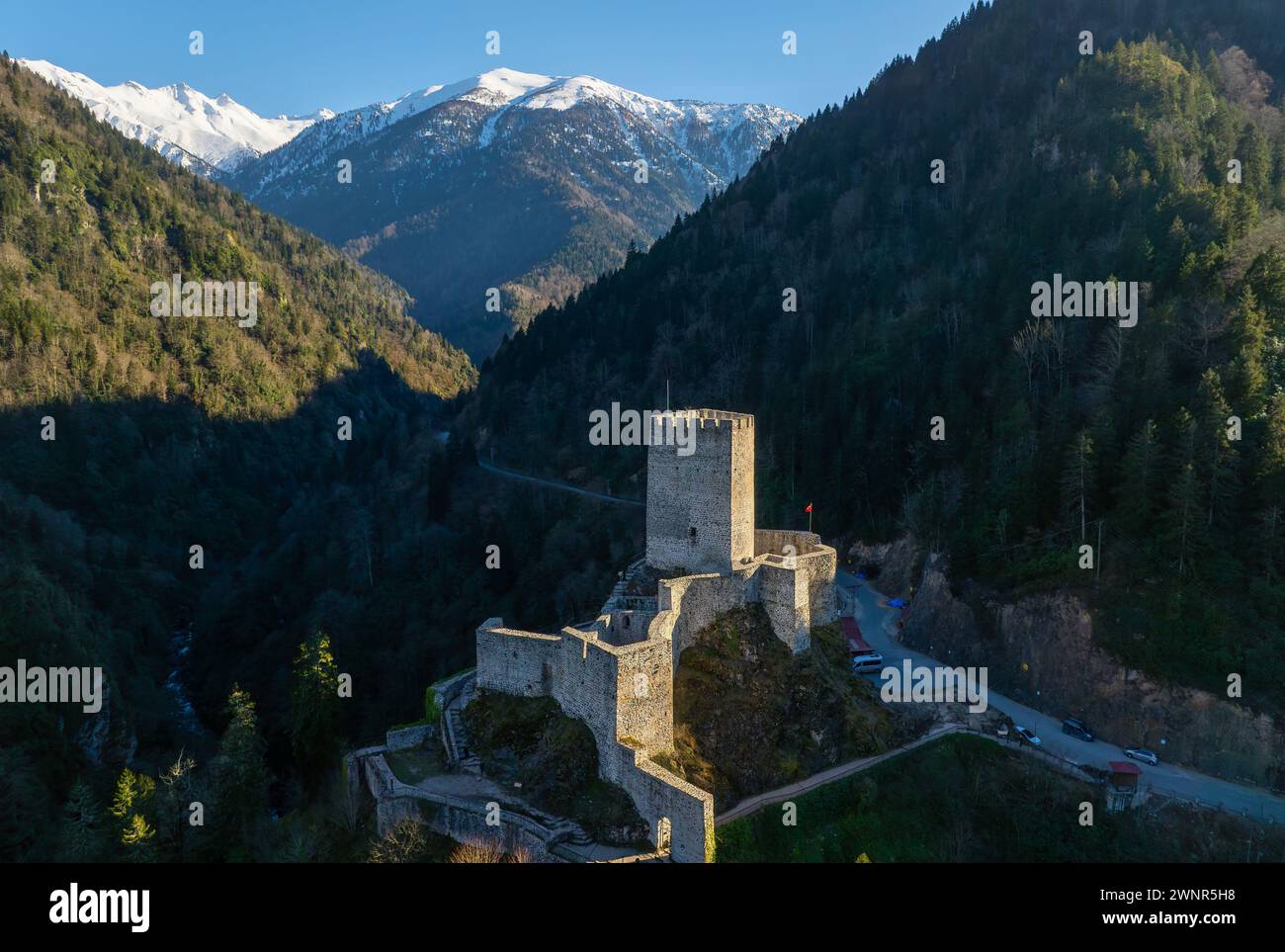 Historical Zilkale (Zil Kale) Castle located in Camlıhemsin, Rize and ...