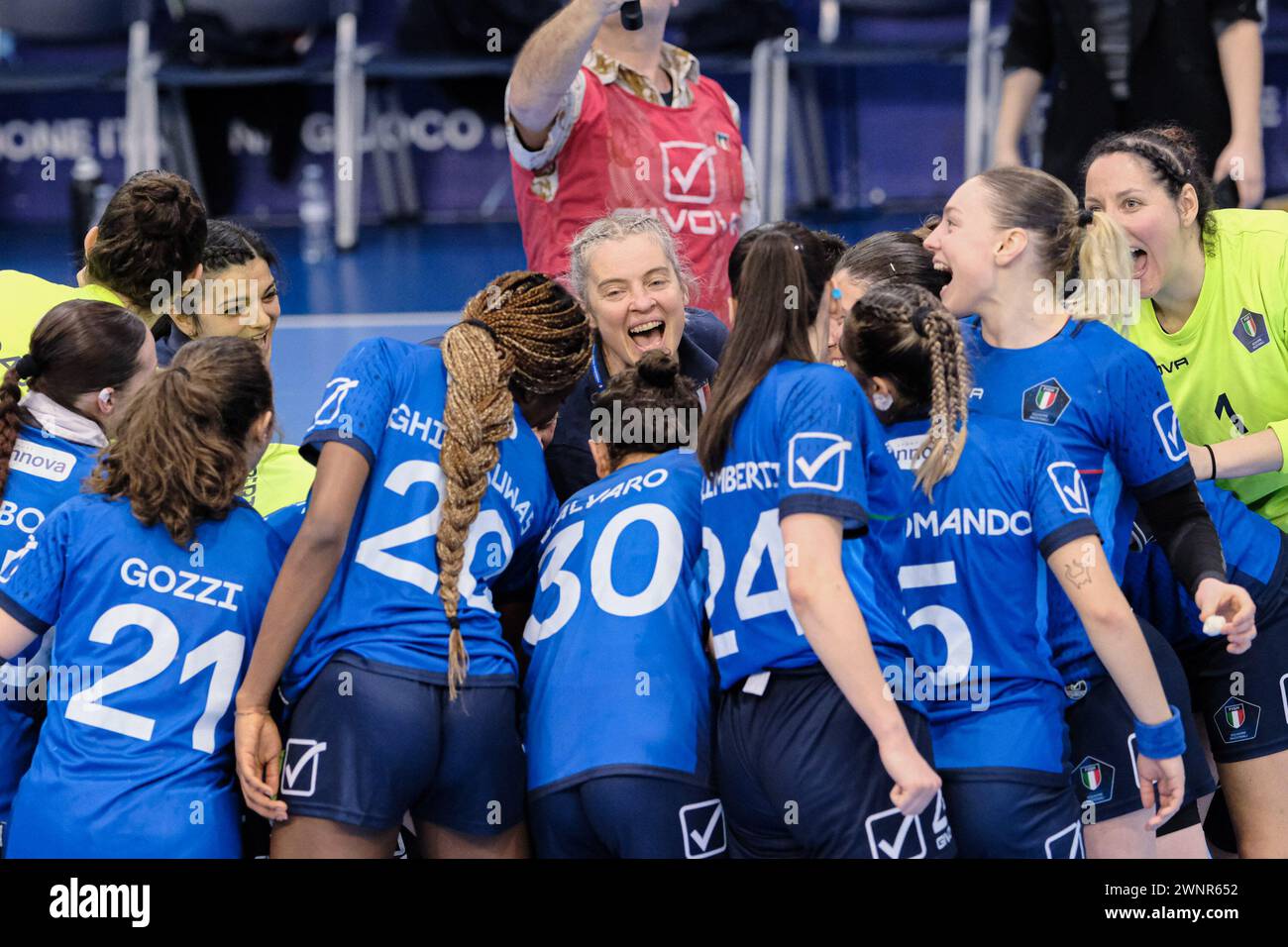 Chieti, Italy. 03rd Mar, 2024. Italian national team celebrates the ...