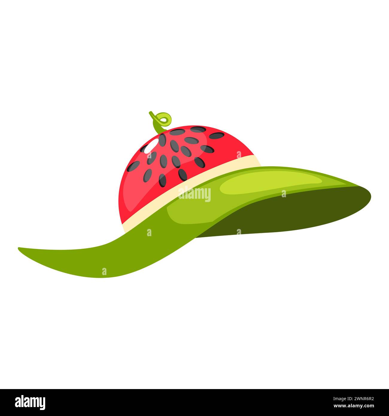Watermelon beach hat. Summer icon Stock Photo - Alamy