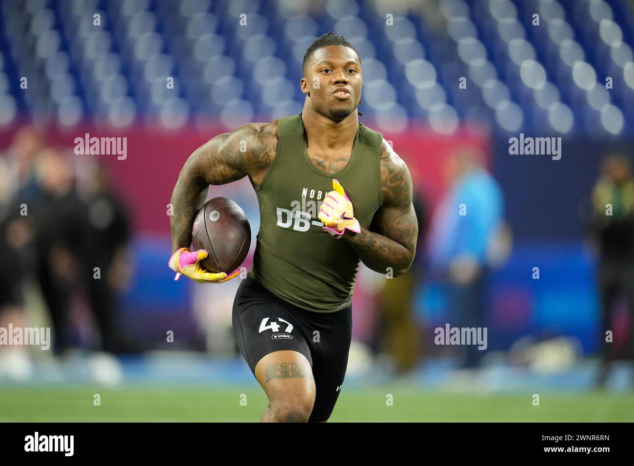 Georgia defensive back Javon Bullard runs a drill at the NFL football ...