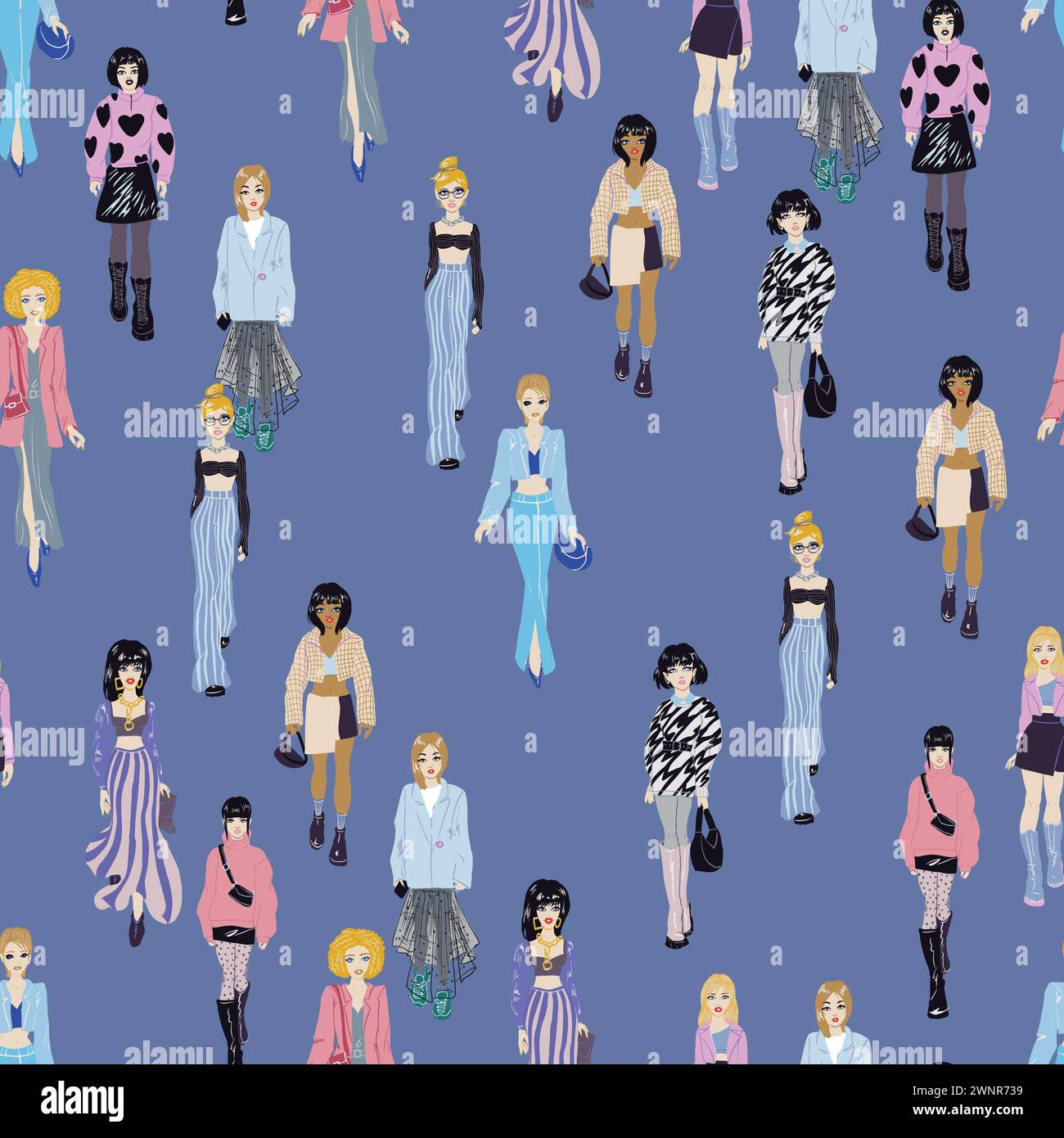 Fashion models catwalk Stock Vector Images - Alamy
