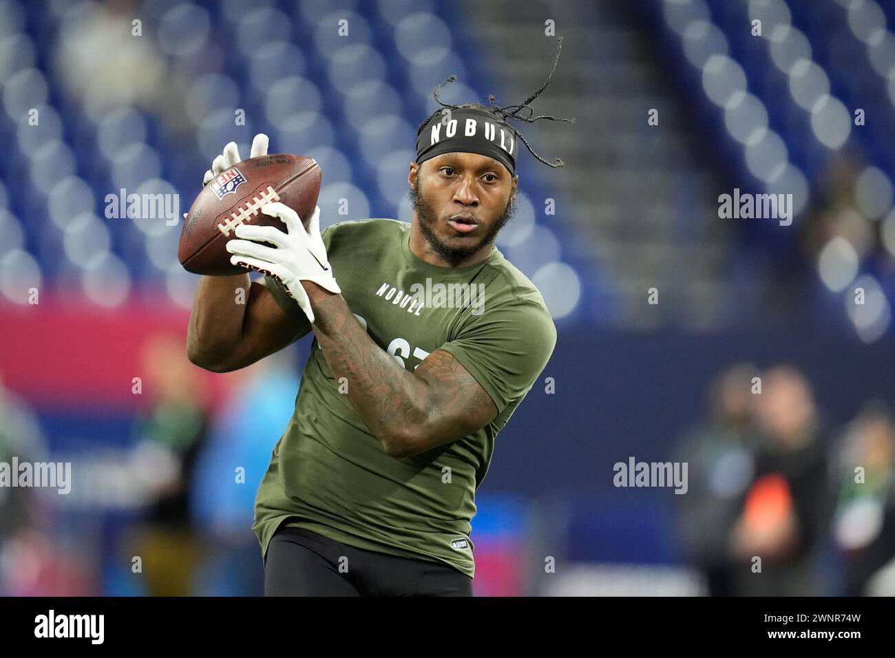 Georgia defensive back Tykee Smith runs a drill at the NFL football ...