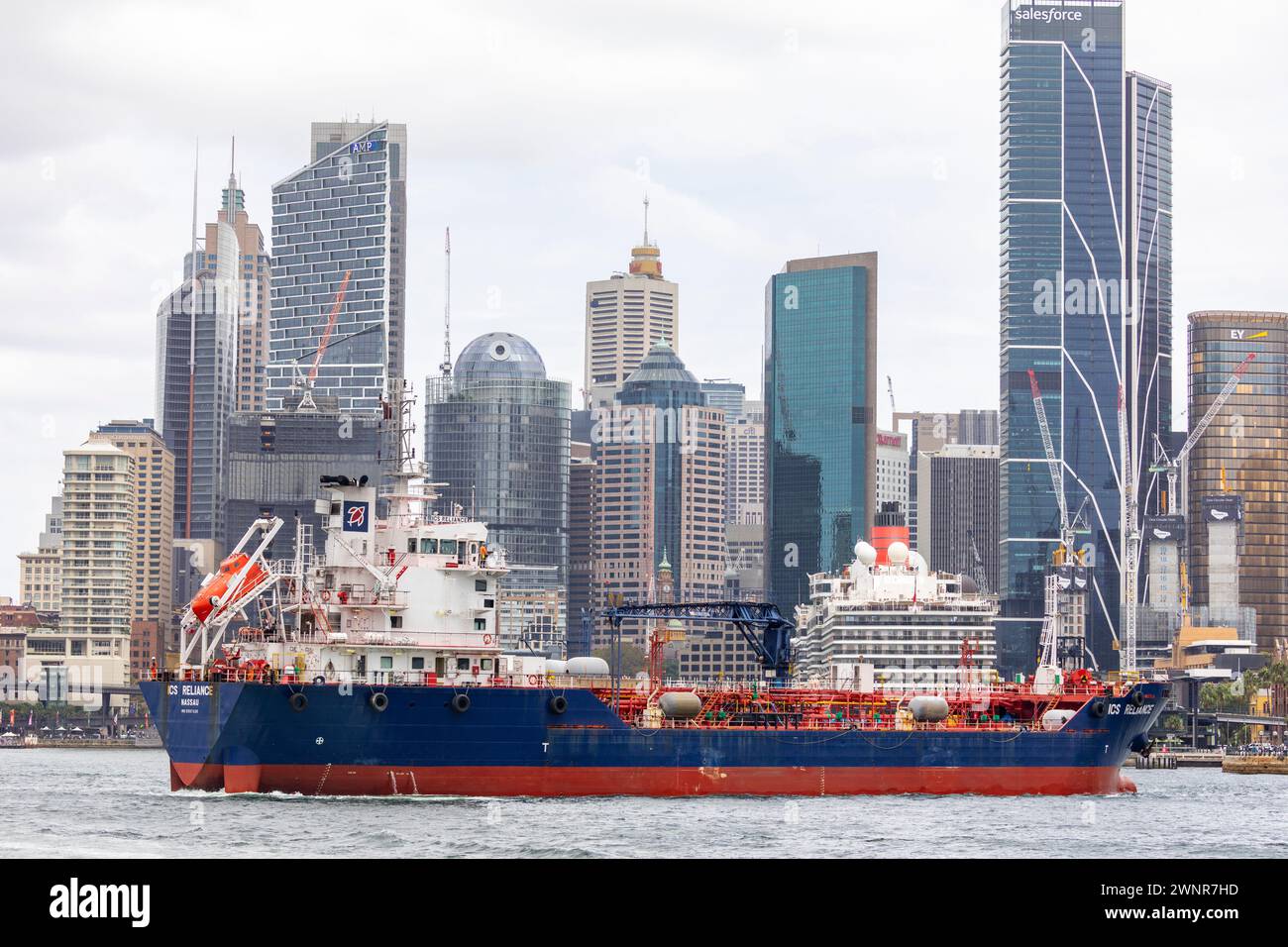 Sydney Australia, ICS Reliance fuel tanker ship vessel on Sydney ...