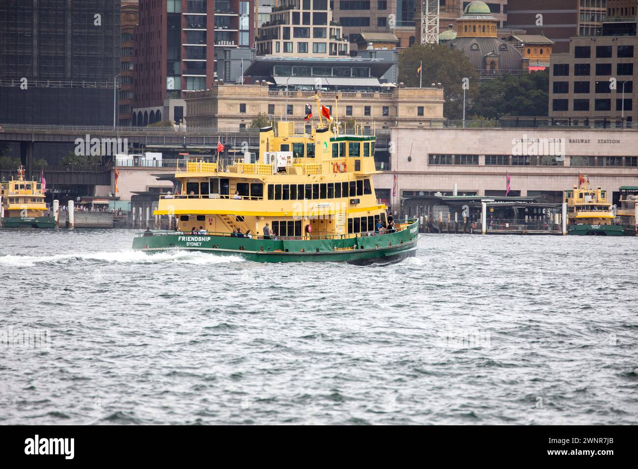 Sydney ferry MV Friendship on Sydney harbour travelling towards ...