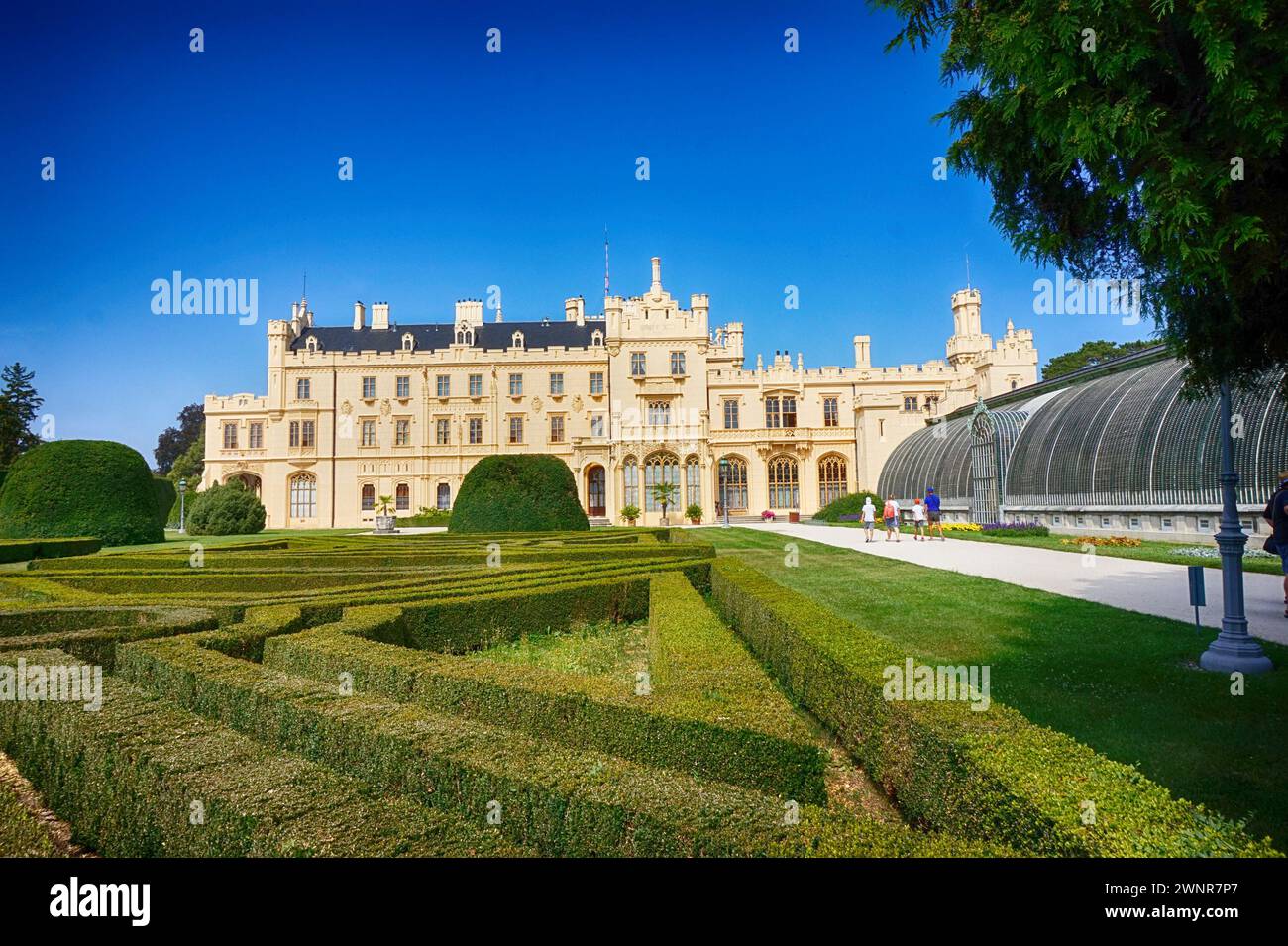 Lednice castle in the summer from Czech republic Stock Photo - Alamy